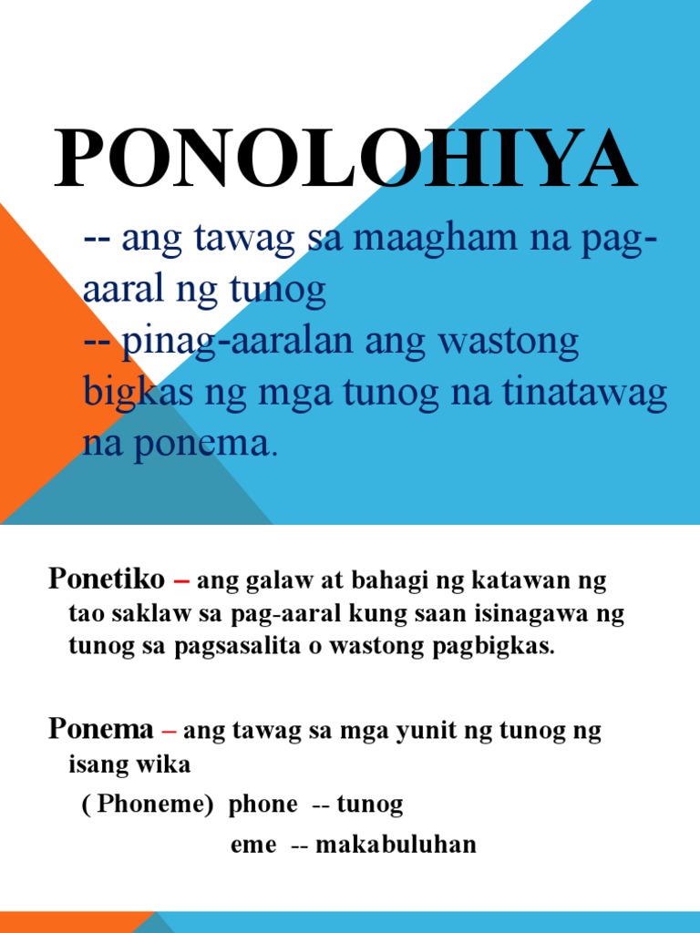 Ponolohiya | PDF