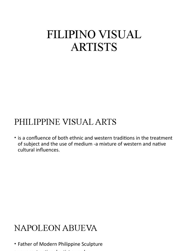 Notable Filipino Visual Artists | PDF | Art Media | Paintings