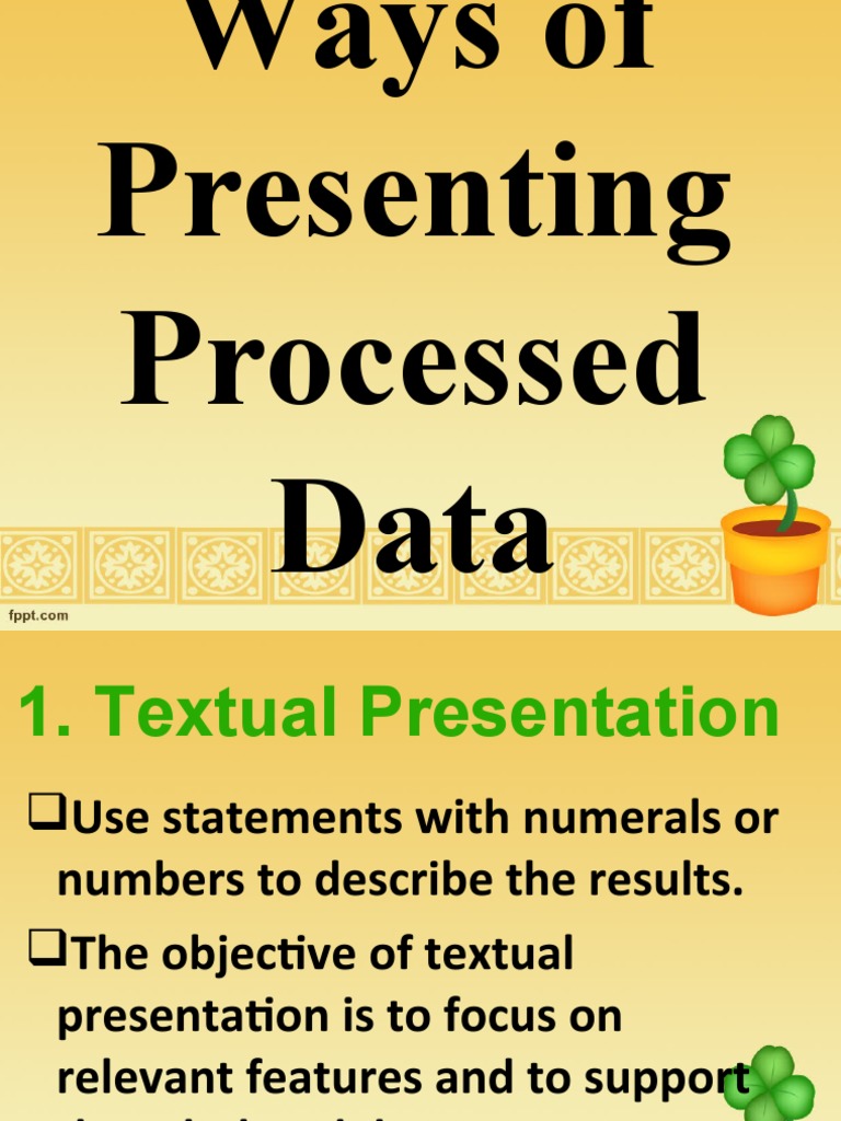 Ways of Presenting Data | PDF | Chart | Infographics