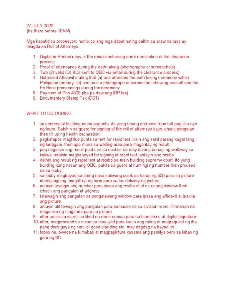 Roll Signing Steps | PDF