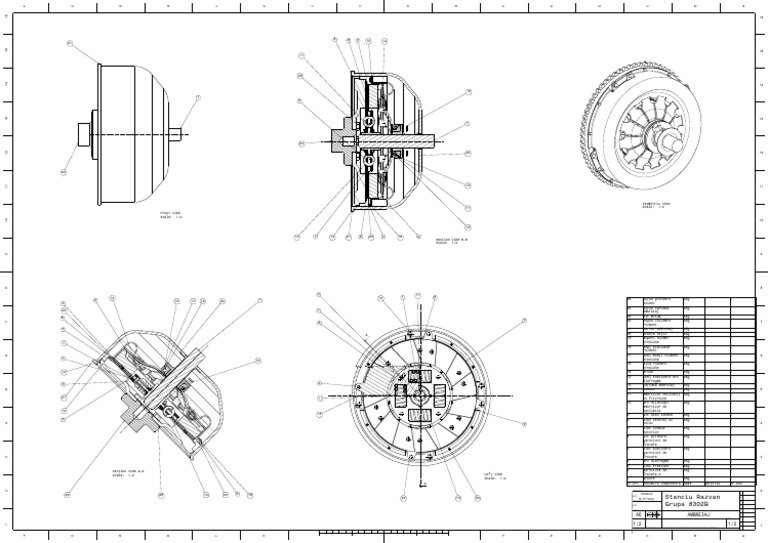 Desen Tehnic Ambreiaj 1-Stanciu Razvan PDF | PDF | Drawing