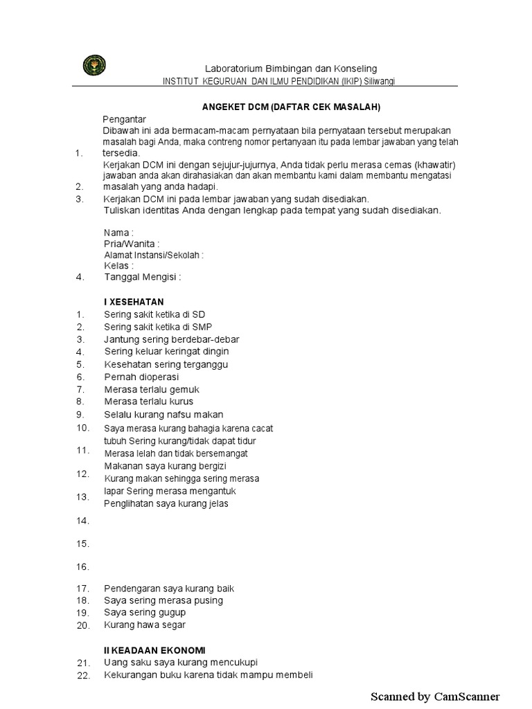 Angket DCM-dikonversi | PDF