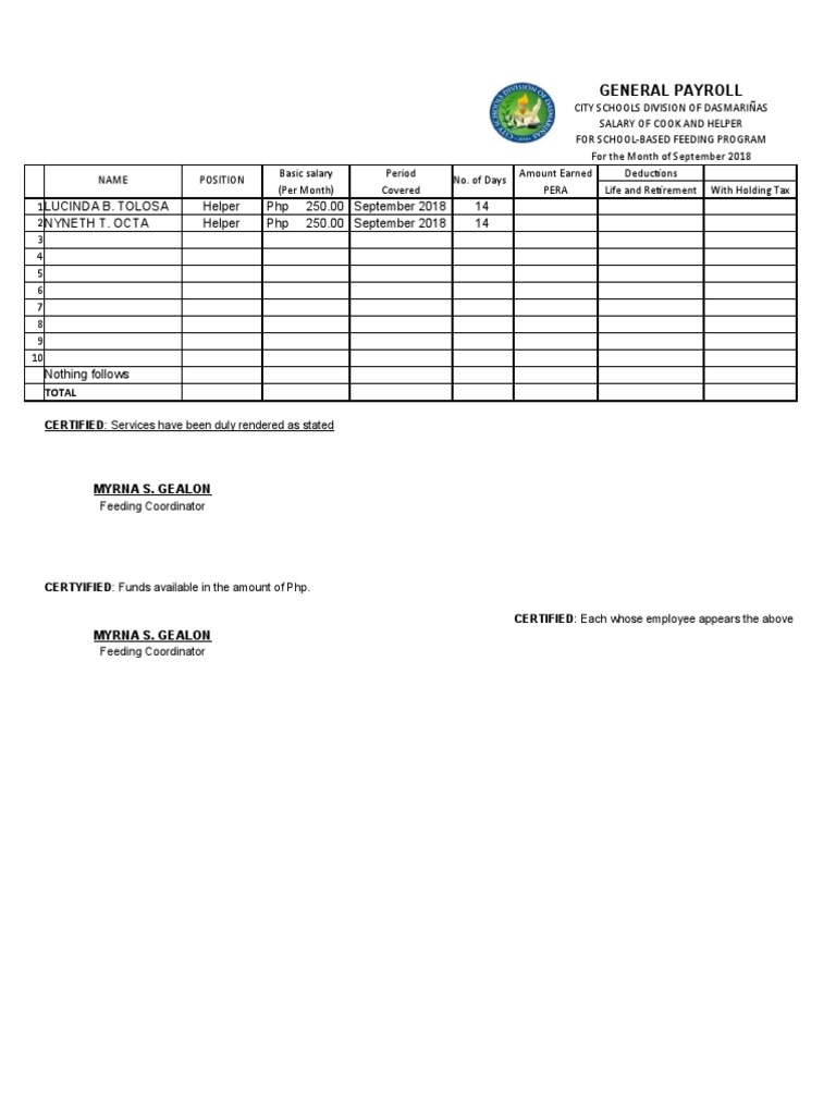 General Payroll | PDF
