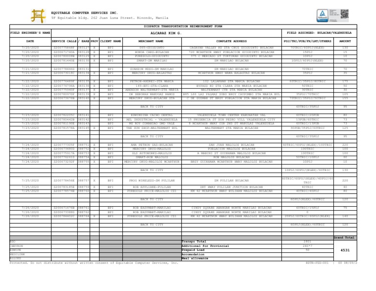 9F Equitable Bldg. 262 Juan Luna Street. Binondo, Manila: Equitable Computer Services Inc | PDF