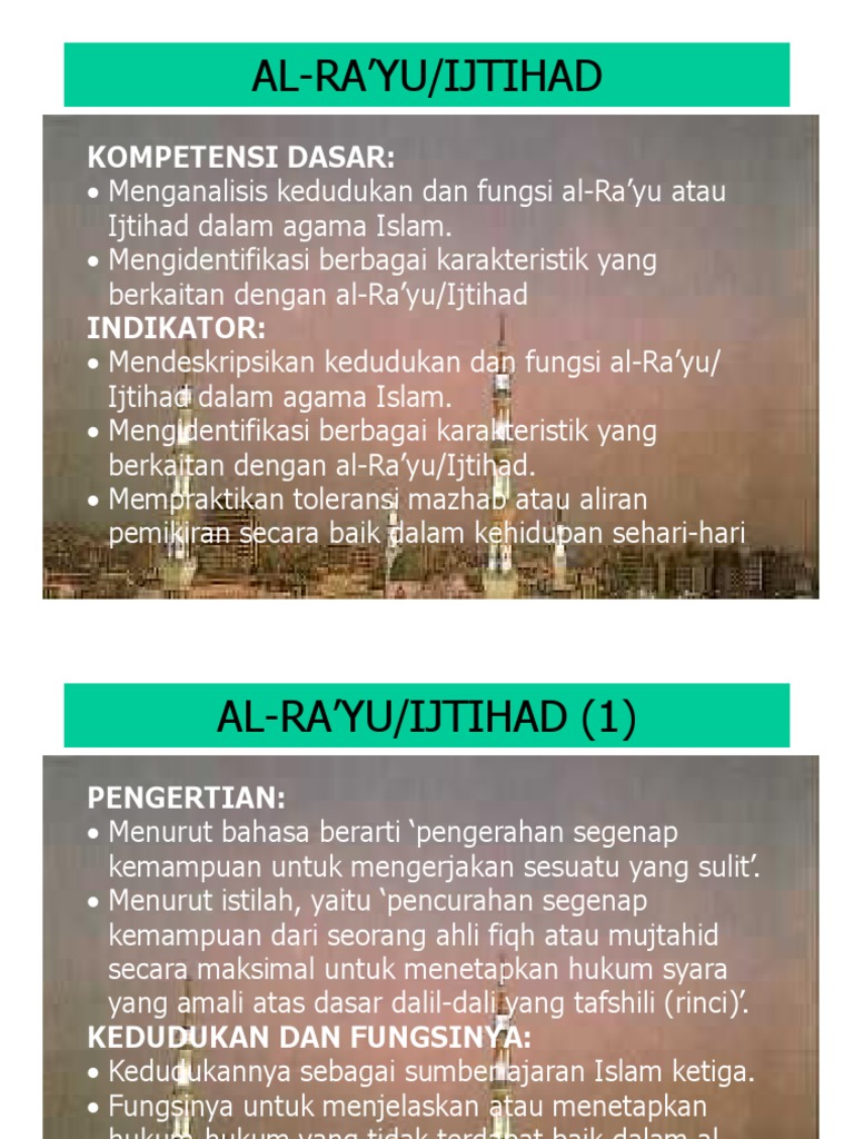 PAI - 7 Ijtihad Atau Al-Ra'yu PDF | PDF | Agama & Spiritualitas