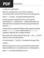 Mesajul Textului Liric | PDF