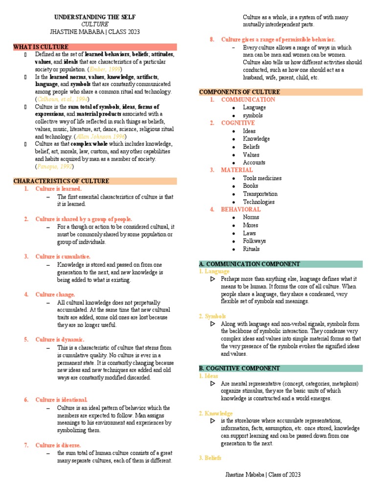 Understanding Culture Pdf Value Ethics Idea