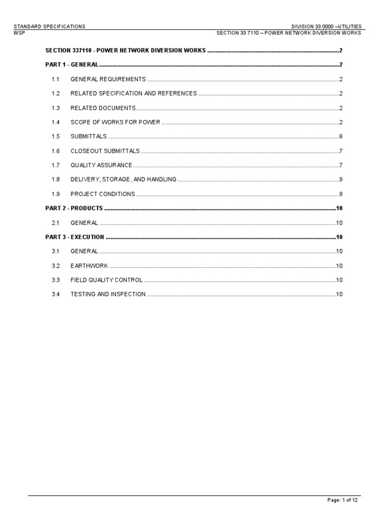 SOW Building Substations | PDF | Electrical Substation | Specification ...