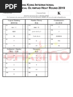HKISO-2019-2020 Mock Heat SSF | PDF | Mole (Unit) | Reaction Rate