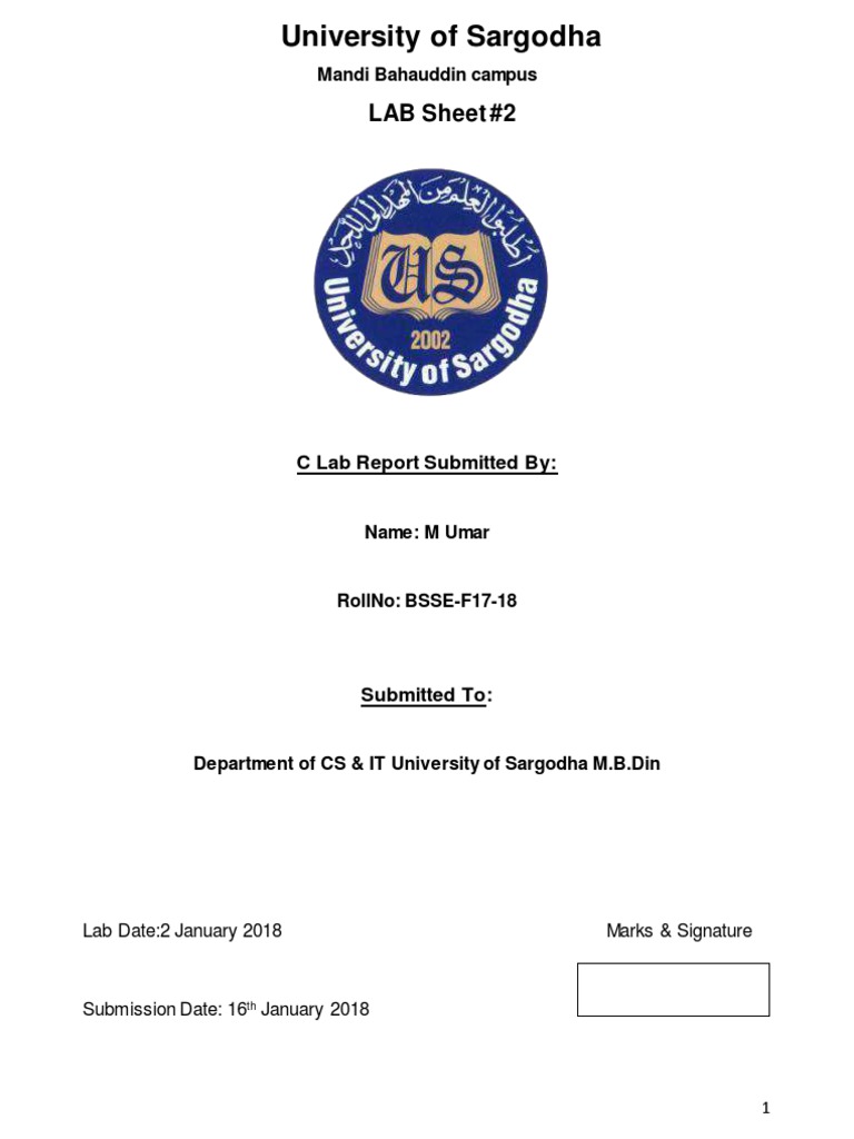 LAB Sheet #2: Mandi Bahauddin Campus | PDF | Integer (Computer Science) | Numbers
