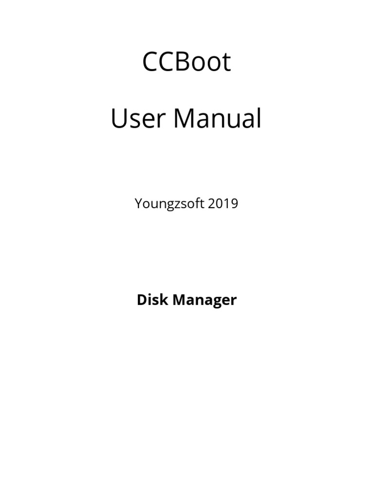 CCBoot Manual - Disk Manager | PDF | X86 Architecture | Computing Platforms