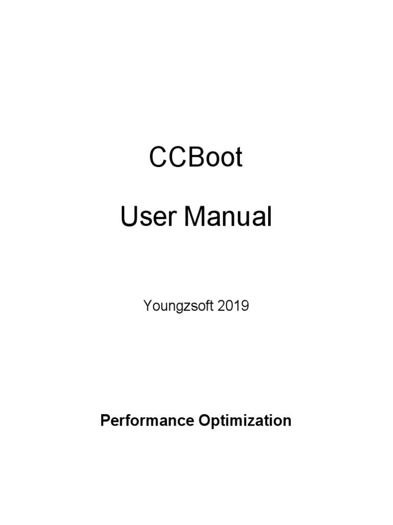 CCBoot Manual - Performance Optimization | PDF | Cache (Computing) | Windows 10