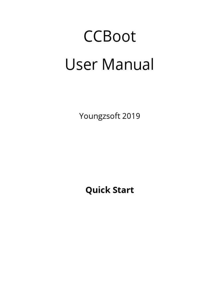 CCBoot Manual - Quick Start | PDF | Bios | Solid State Drive