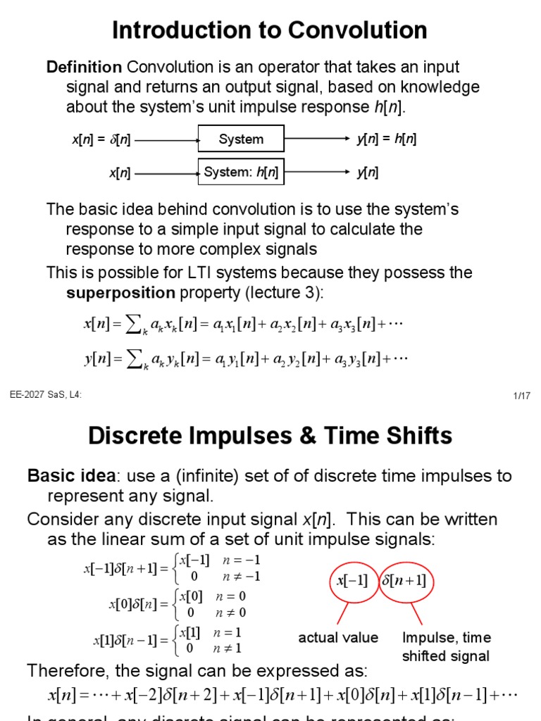 Introduction To Convolution: Definition Convolution Is An Operator That ...