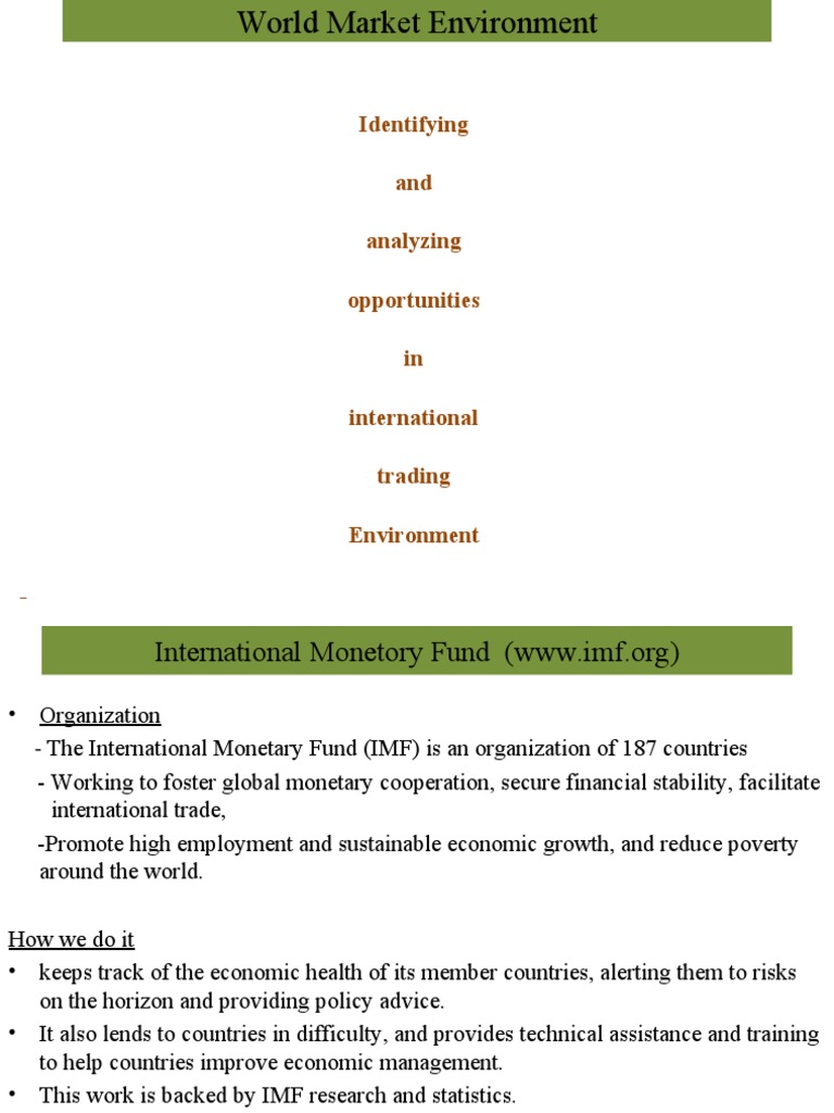 World Market Environment-2 | PDF | World Trade Organization ...
