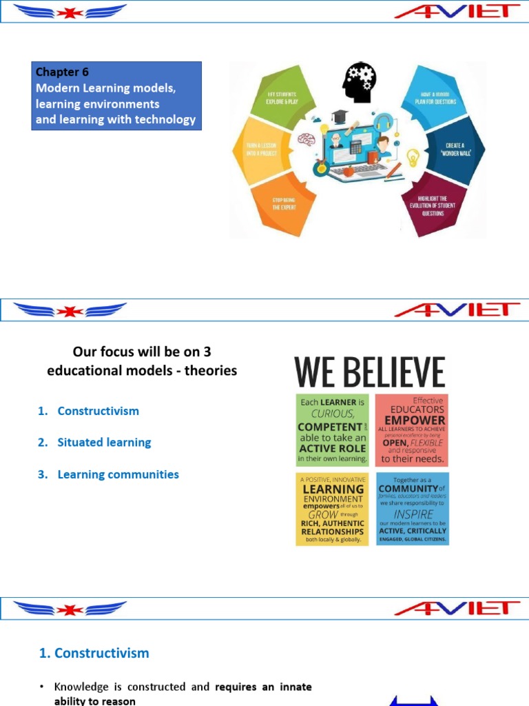 Modern Learning Models, Learning Environments and Learning With ...