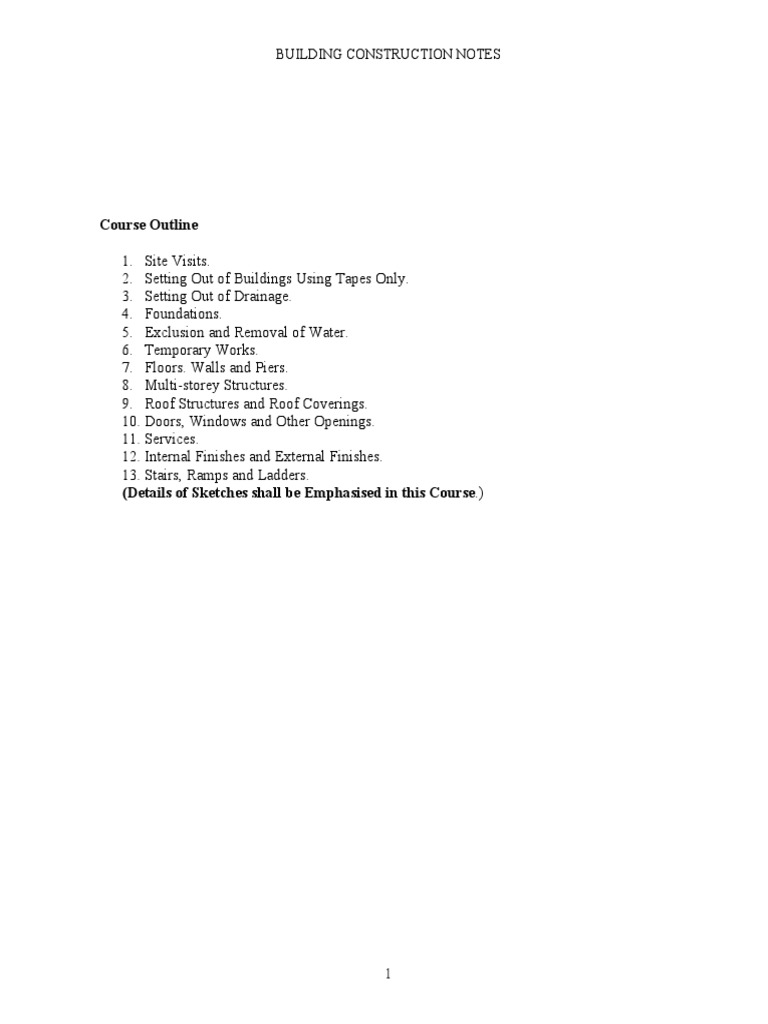 Building Construction Notes | Download Free PDF | Deep Foundation ...