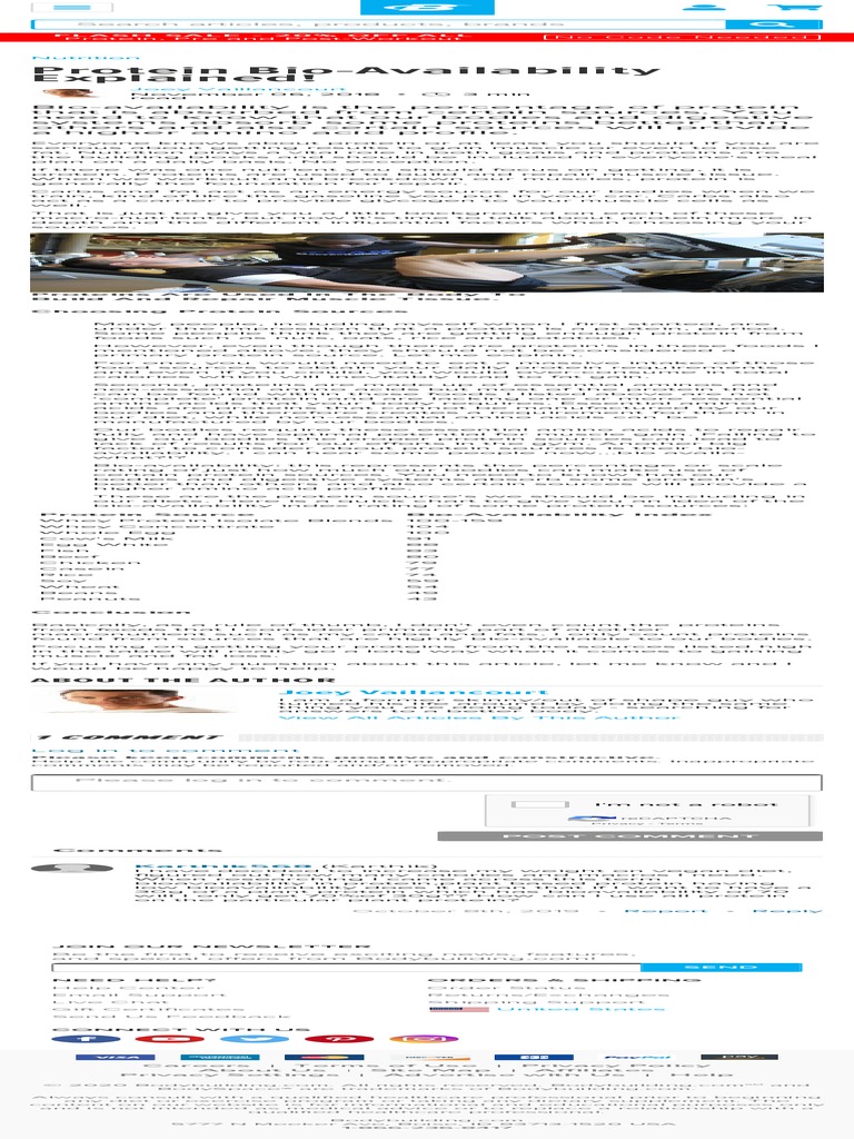 Protein Bio-Availability Explained! | PDF | Food And Drink | Nutrition