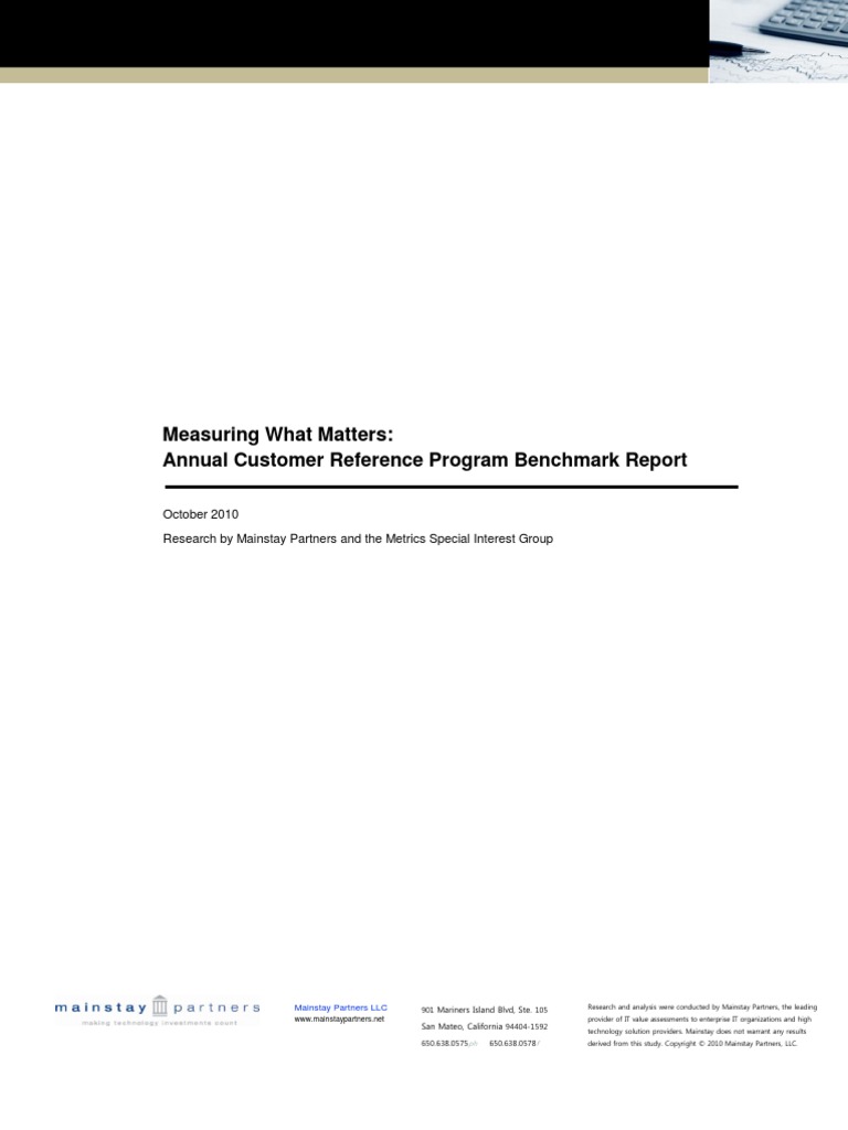 Measuring What Matters: Annual Customer Reference Program Benchmark ...