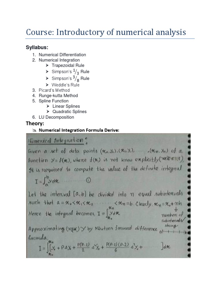 Numerical Analysis Problem Solution PDF | PDF