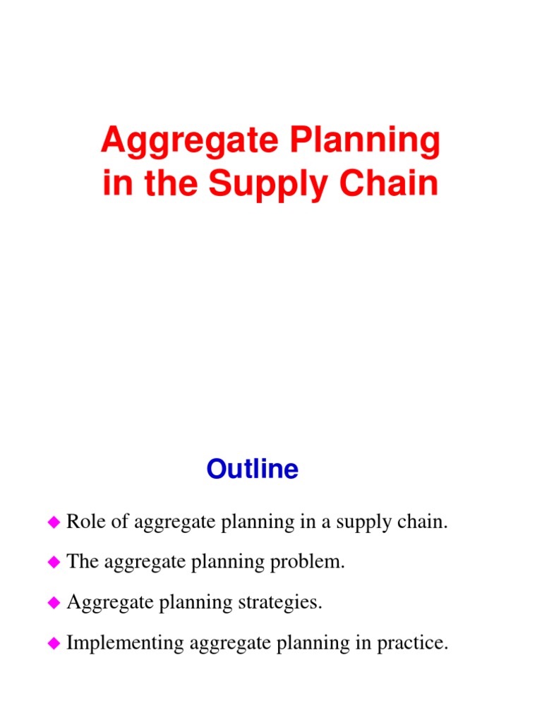 CH 8 - Aggregate Planning in The Supply Chain PDF | PDF | Inventory ...