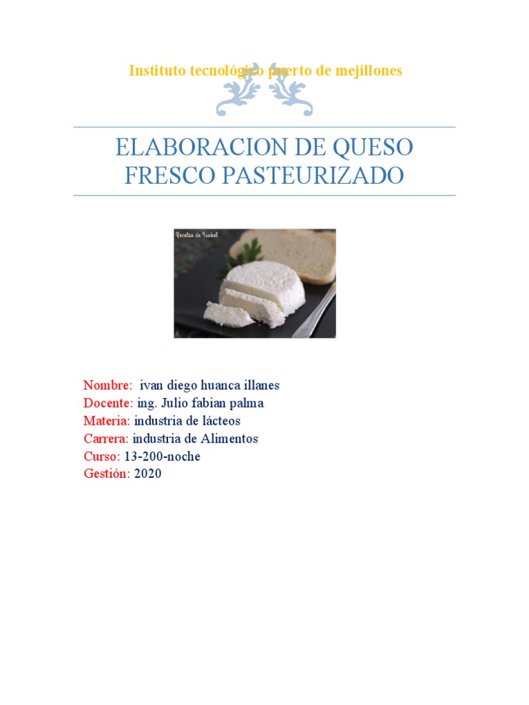 Eleboracion de Queso | PDF | Queso | Leche
