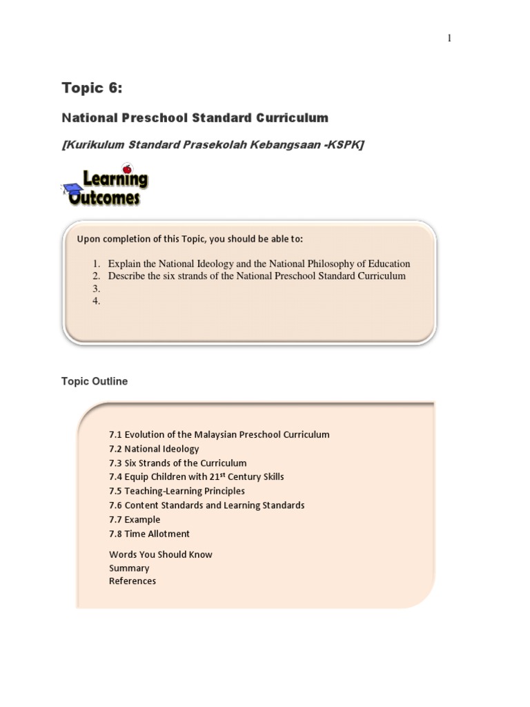 Topic 6.KSPK | PDF | Preschool | Teachers