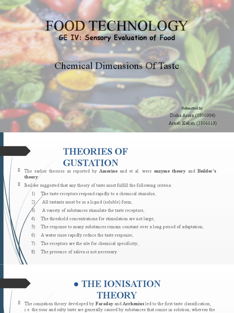 Chemical Insights Into Taste: Exploring Theories of Gustation and ...