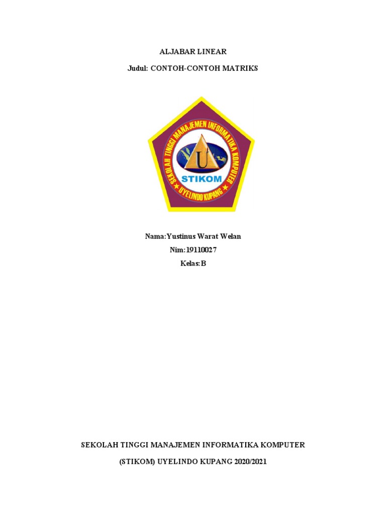 Contoh Matriks Eselon Baris | PDF