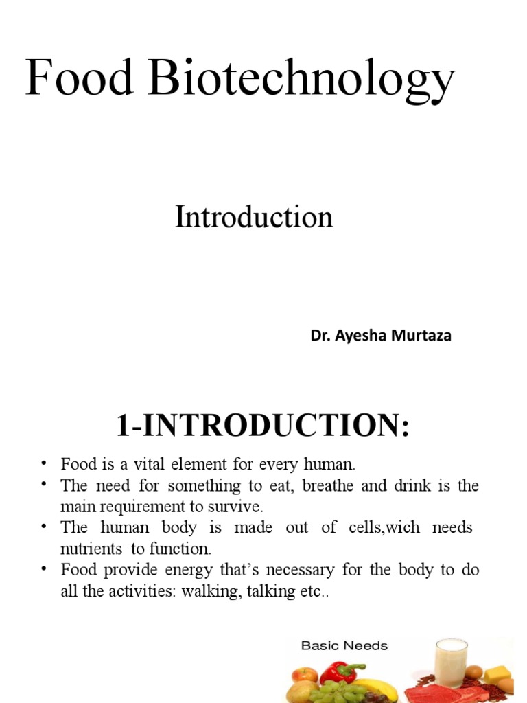 Food Biotechnology: Dr. Ayesha Murtaza | PDF | Genetically Modified ...
