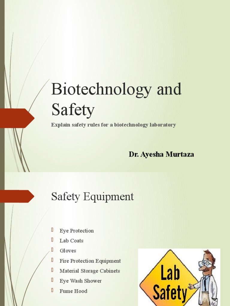 Laboratory Safety Guidelines by Ayesha Murtaza | PDF | Sterilization ...