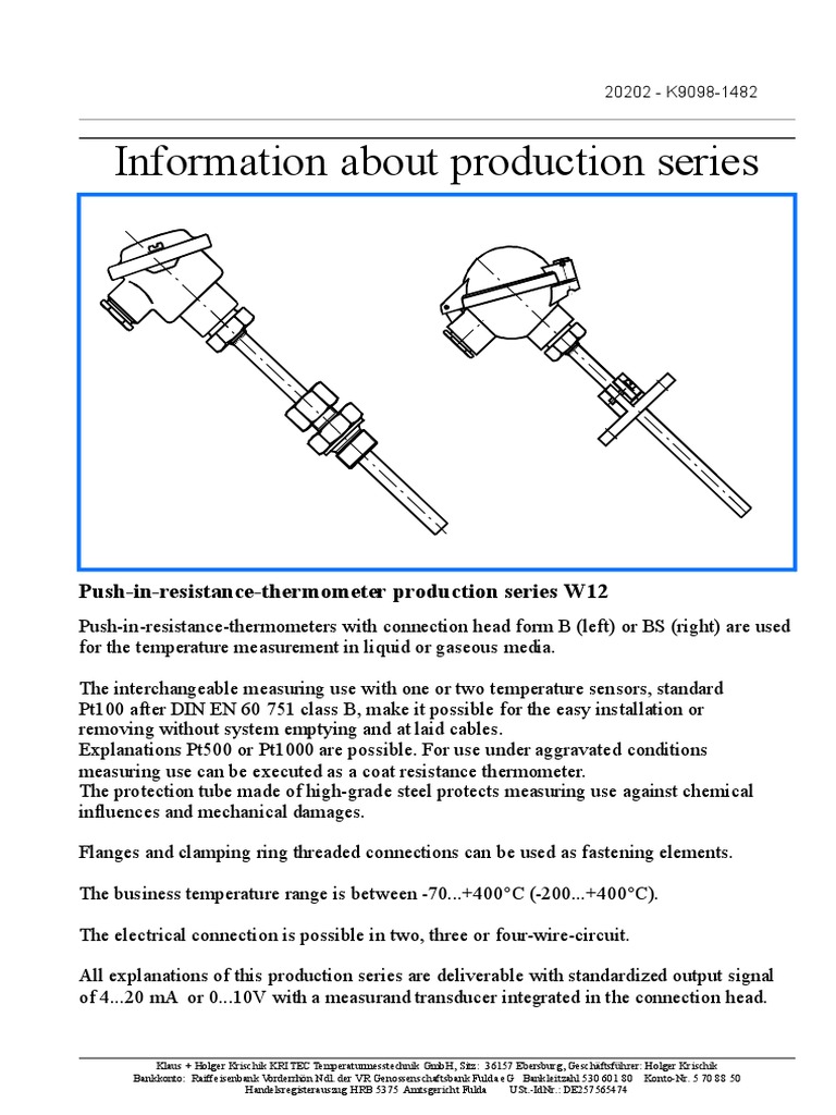 05 - TI - Temperature Sensor W12 - K9098-1482 - en | PDF