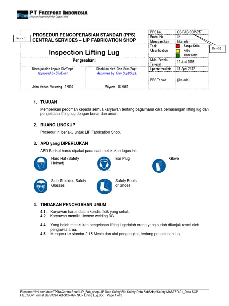 CS Fab 097 - Lifting Lug Inspection | PDF