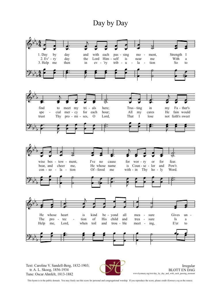 Day by Day | PDF | Hymns