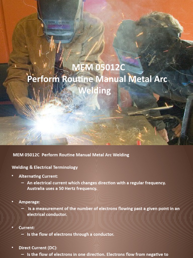 Perform Manual Metal Arc Welding | PDF | Direct Current | Welding