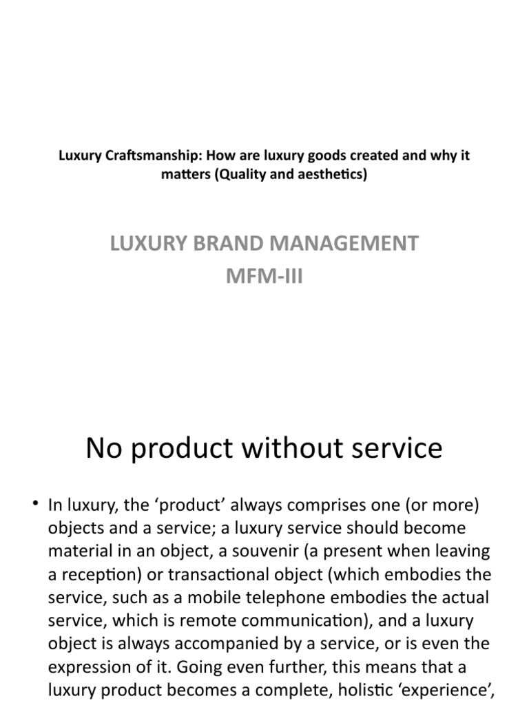 Luxury Brand Management Mfm-Iii | Download Free PDF | Luxury Goods | Brand