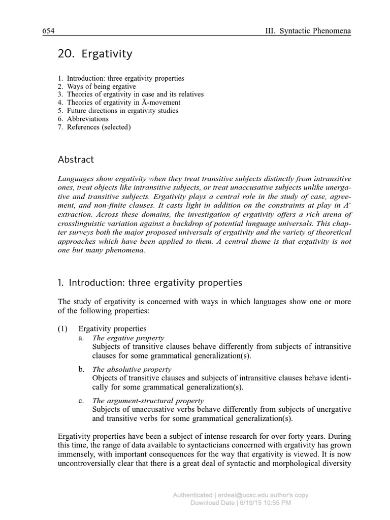 Ergativity: Authenticated - Ardeal@ucsc - Edu Author's Copy Download ...