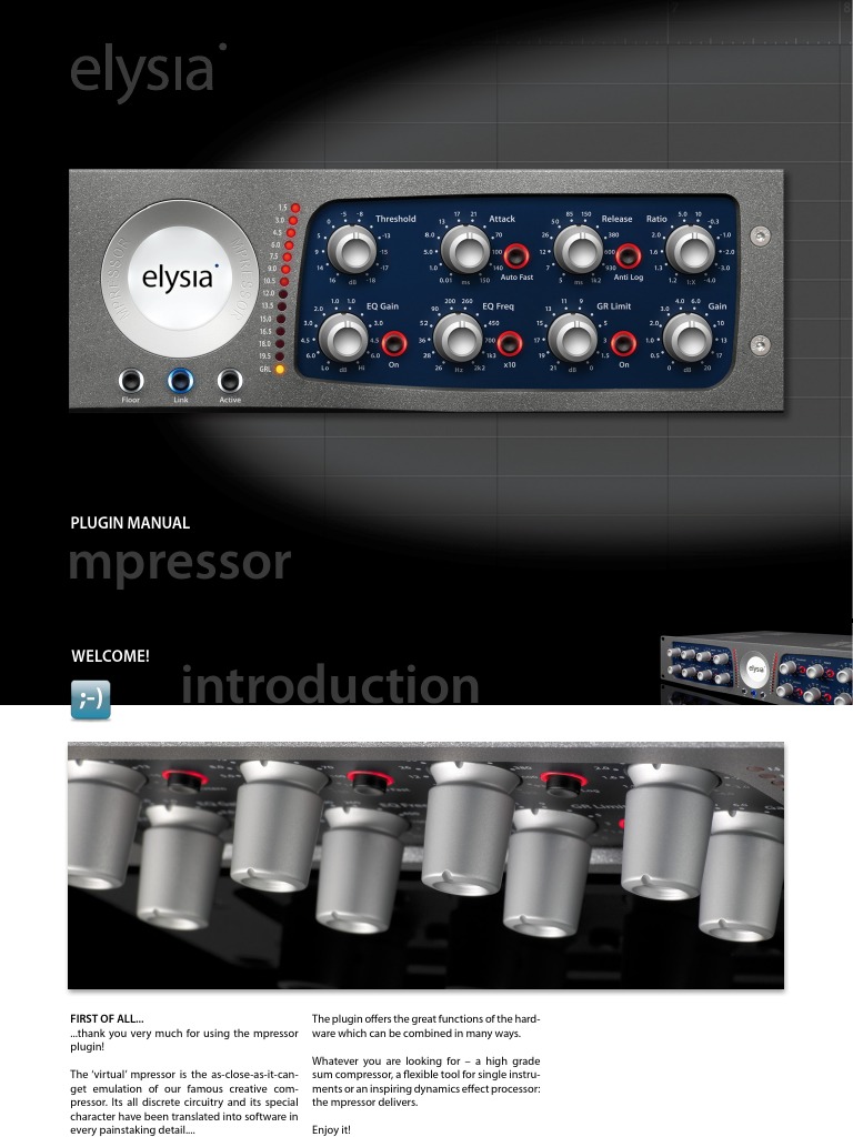 Elysia Mpressor Manual | PDF | Distortion | Equalization (Audio)