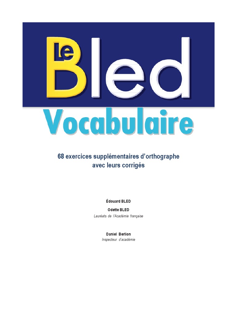 Bled Vocabulaire Exercices PDF | PDF | La nature