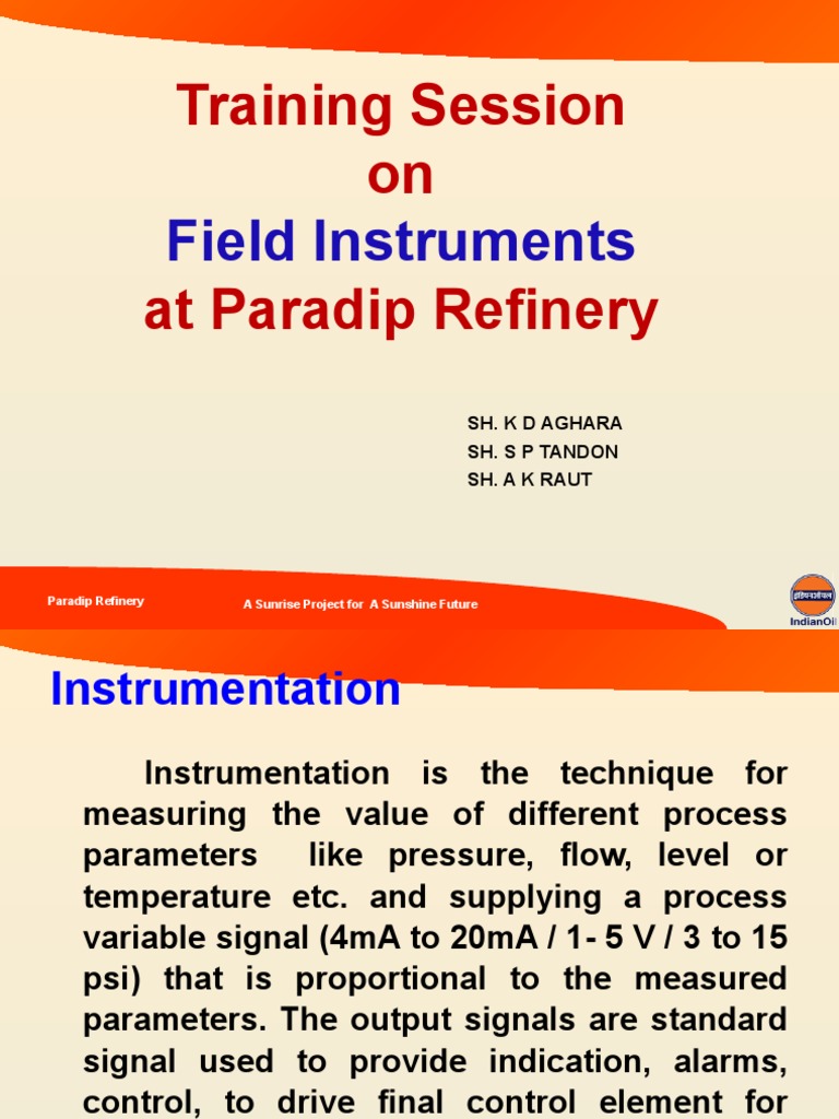 Field Instrumentation | Download Free PDF | Flow Measurement | Valve