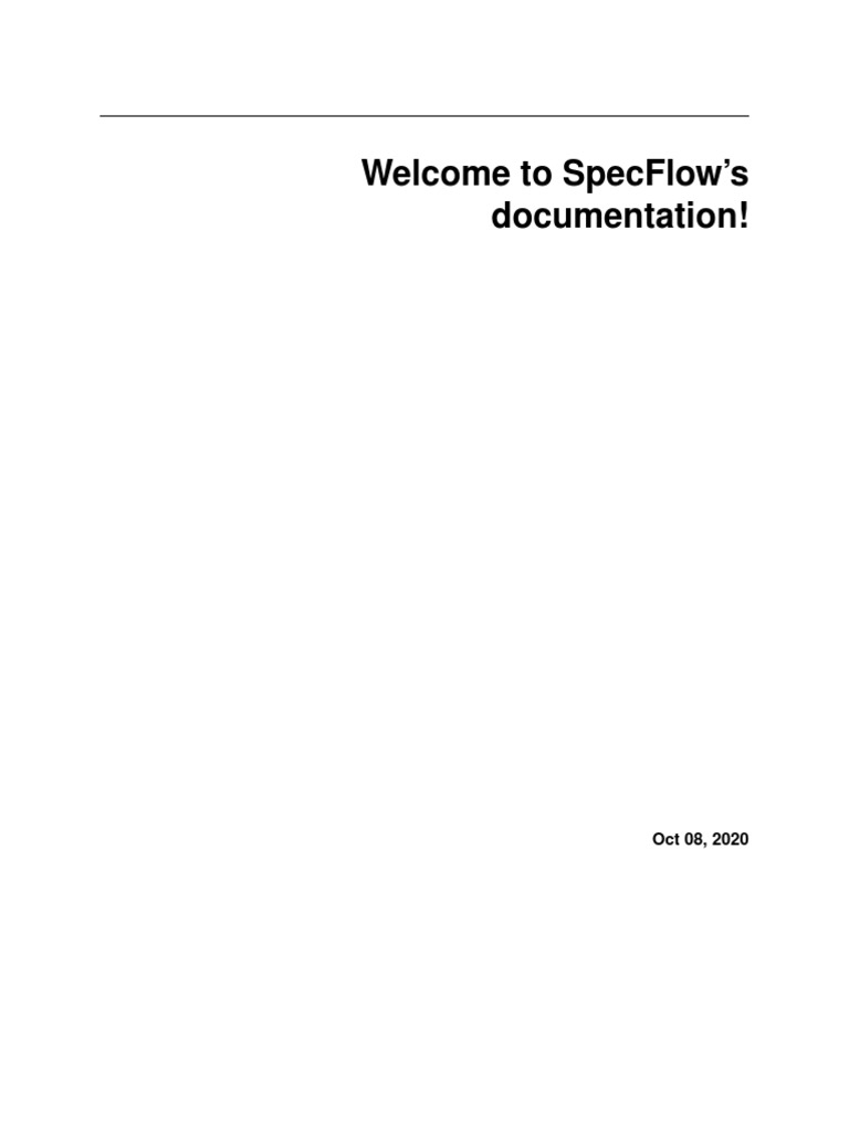 Docs Specflow Org Specflow en Latest PDF | PDF | Hyperlink | Microsoft ...