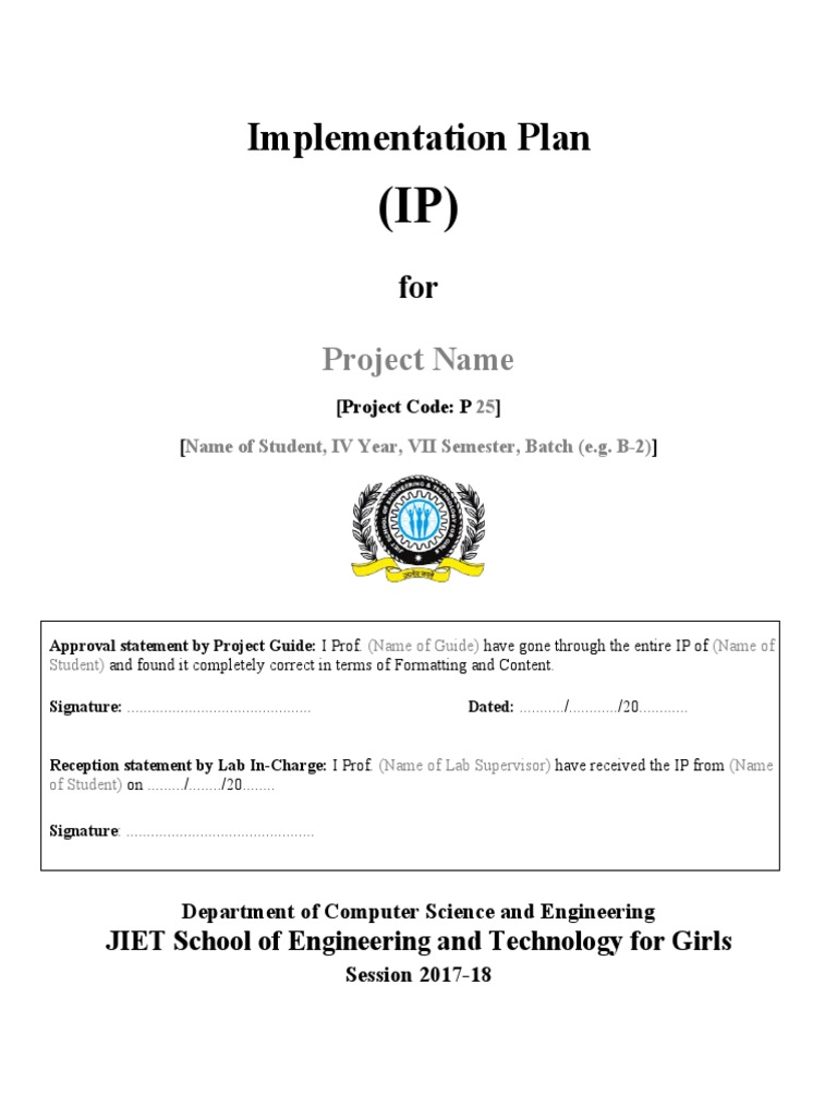 JIET COE CSE IP Template | PDF | Computing | Software
