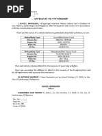 Affidavit - For Replevin | PDF | Affidavit | Common Law