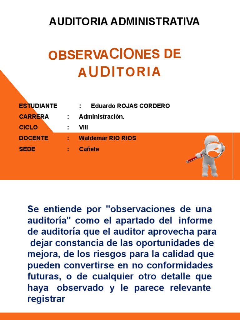 Observaciones de Auditoria | PDF | Auditoría | Science Observaciones de Auditoria | PDF | Auditoría | Science