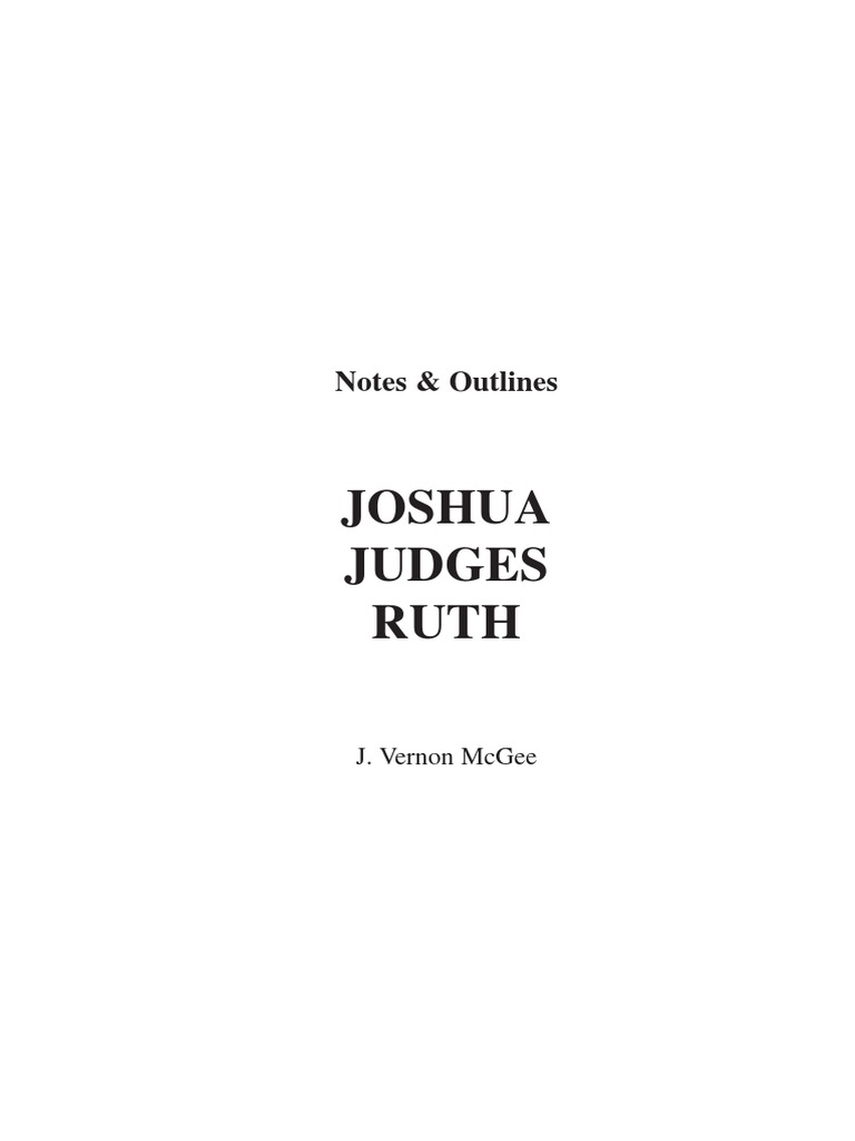 Joshua Judges Ruth Outlines | PDF | Book Of Judges | Joshua