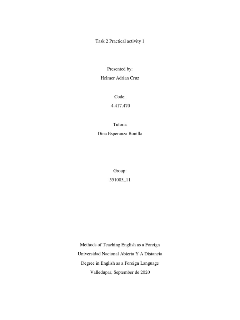 Task 2 Practical Activity 1 | PDF | Reading Comprehension | Vocabulary