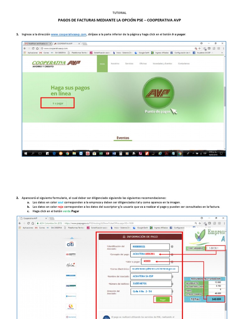 3055 Tutorial Pagos Pse | PDF | Bancos | Informática