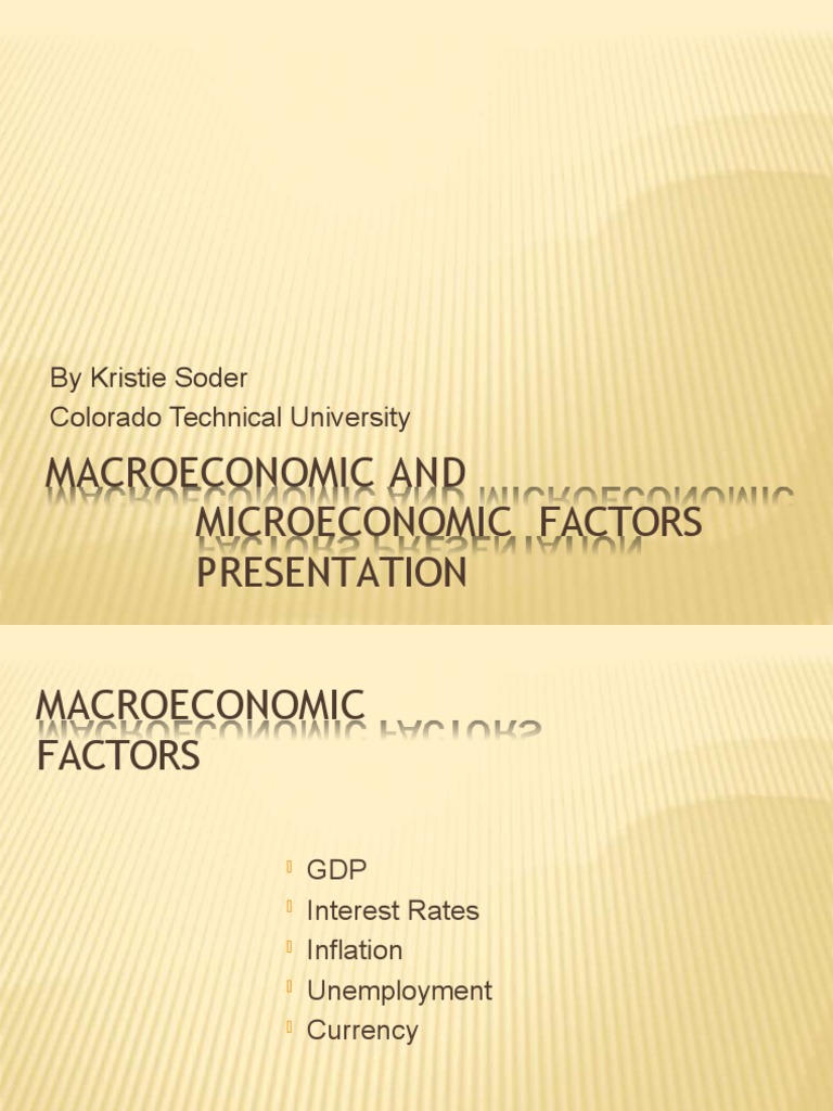 Macroeconomic & Microeconomic Factors Analysis | PDF | Inflation ...