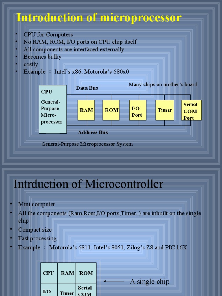Overview of Microprocessors and Microcontrollers | PDF ...