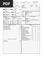 GURPS character sheet | PDF | Entertainment | Role Playing Games